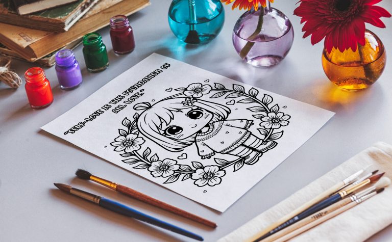 Unleash Creativity with Free Love Yourself Coloring Pages: Embrace ...