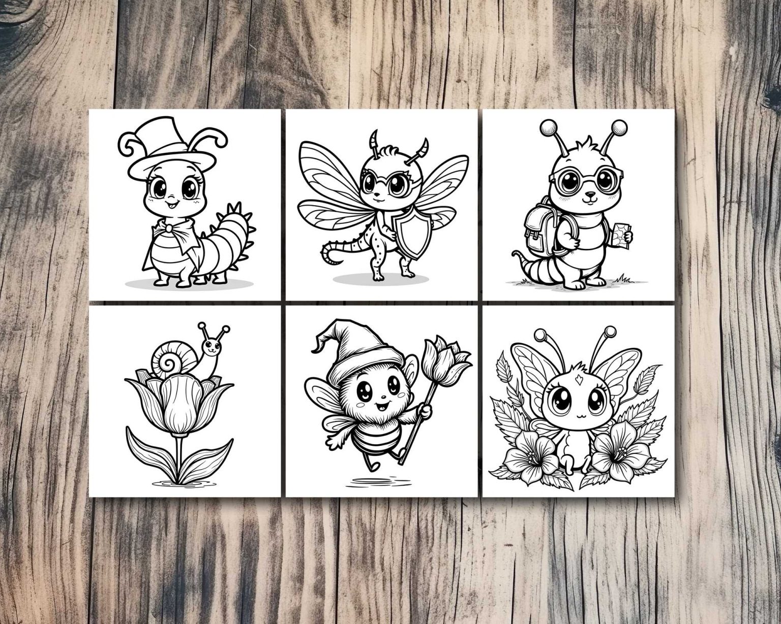 Free Coloring Pages for Kids: Explore the World of Cute Insects with ...